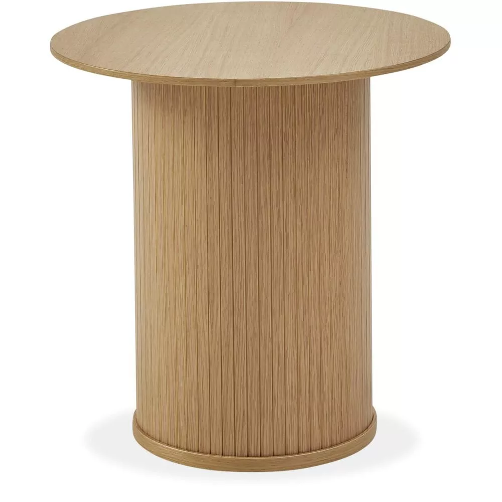 Focus Side Table, Oak, D50Cm